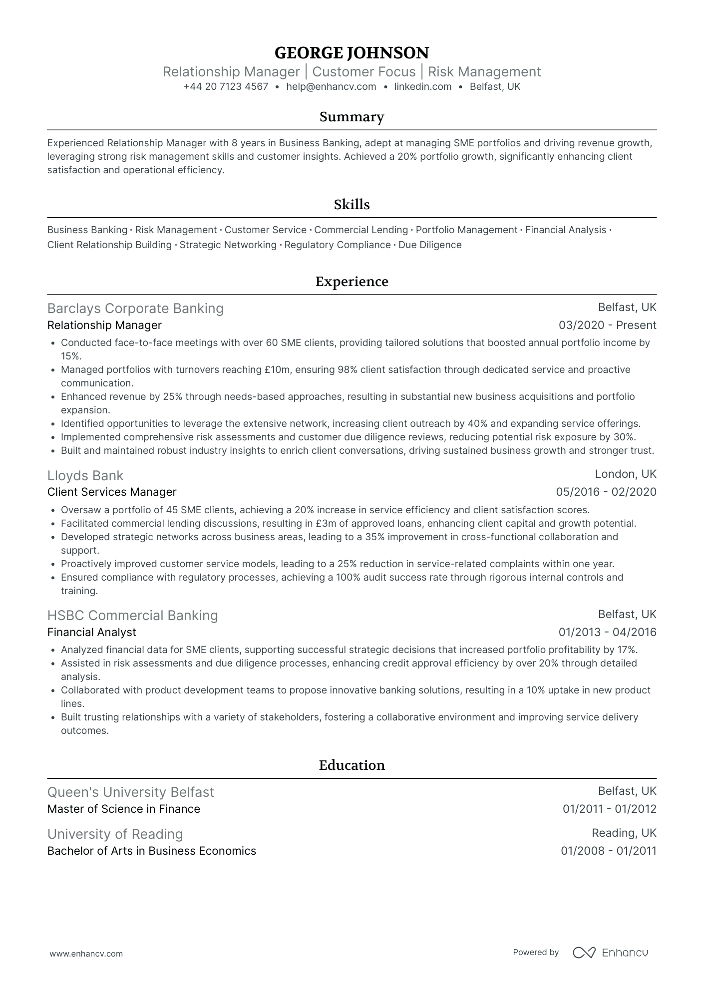 Banking CV Examples & Guide for 2026