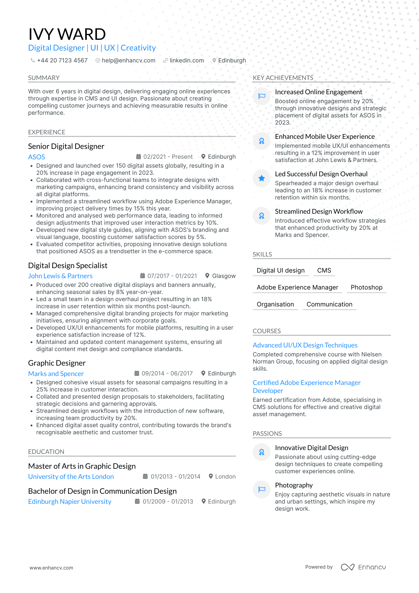 UI Designer CV Examples & Guide for 2025