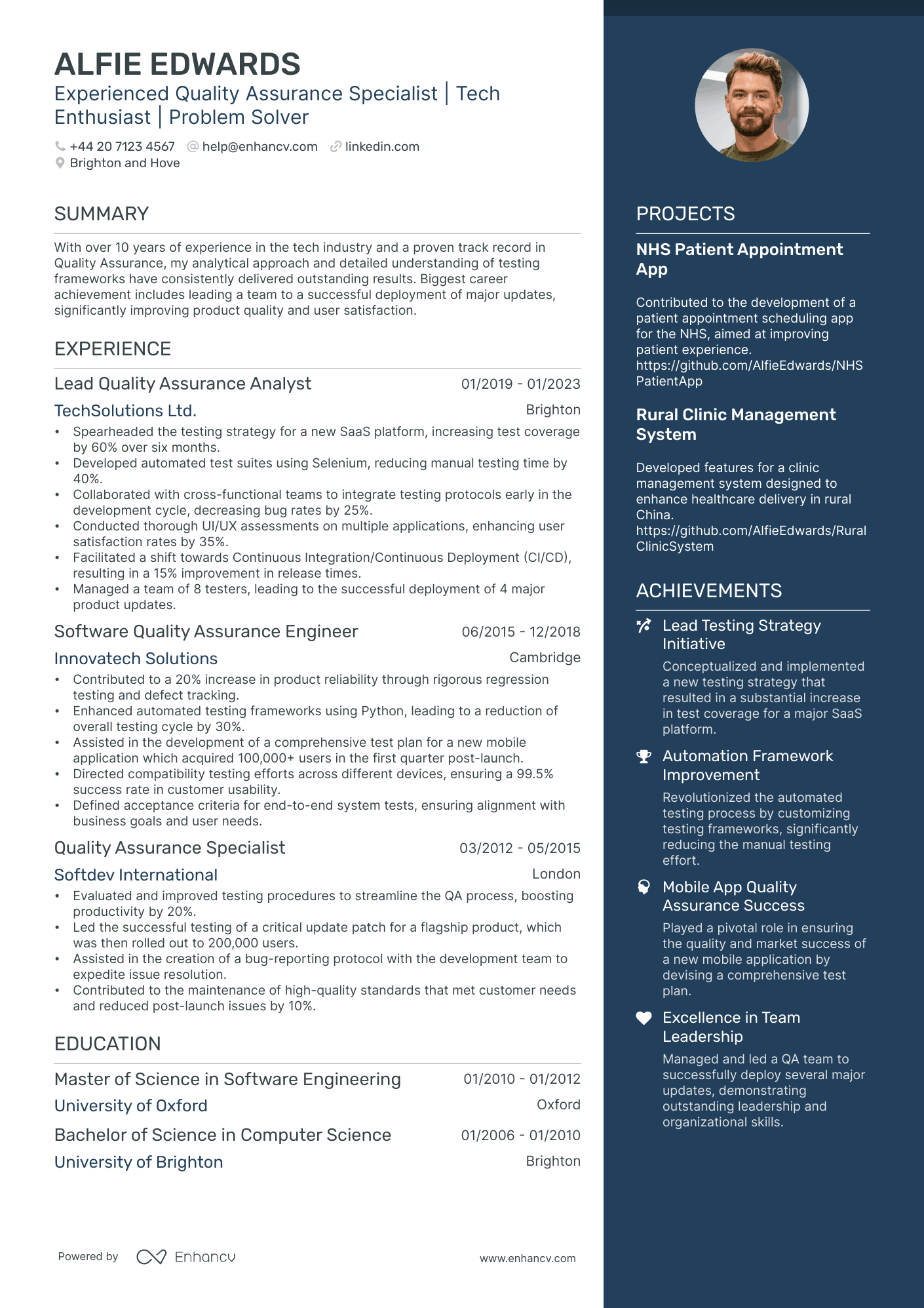 Software Tester CV Examples & Guide for 2025