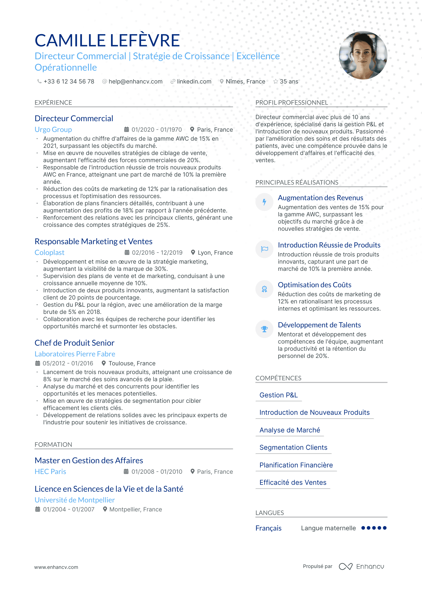 CV Directeur Commercial : Exemple Gagnant et Conseils Clés