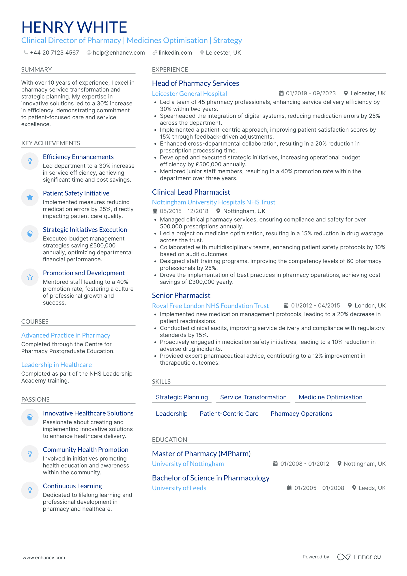 Pharmacist CV Examples & Guide for 2025