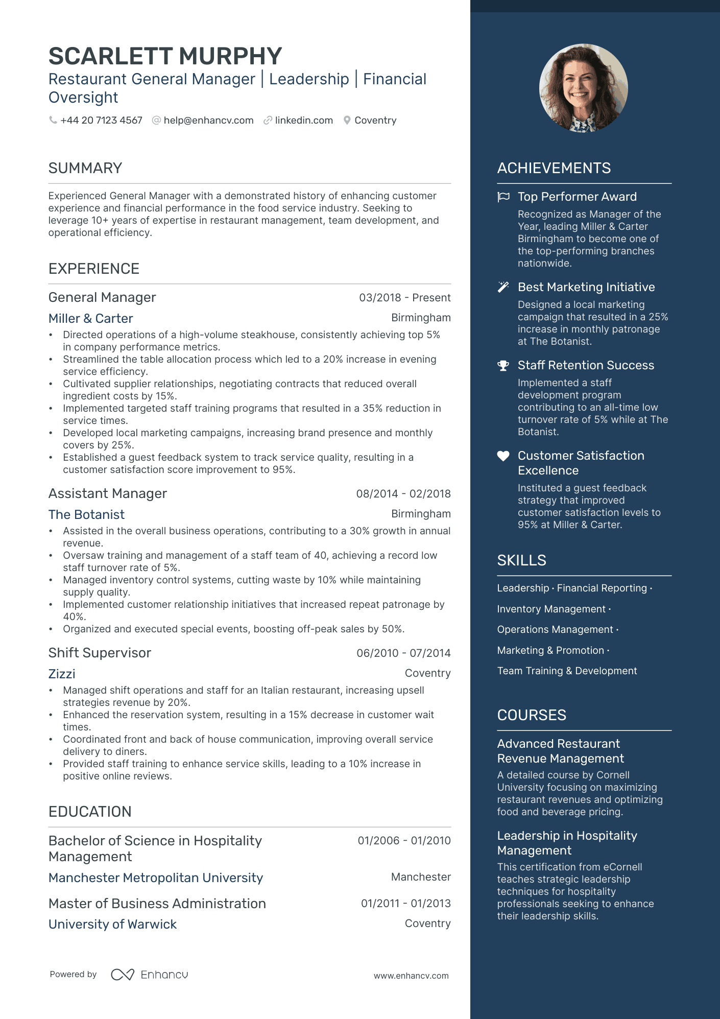 Manager CV Examples & Guide for 2025