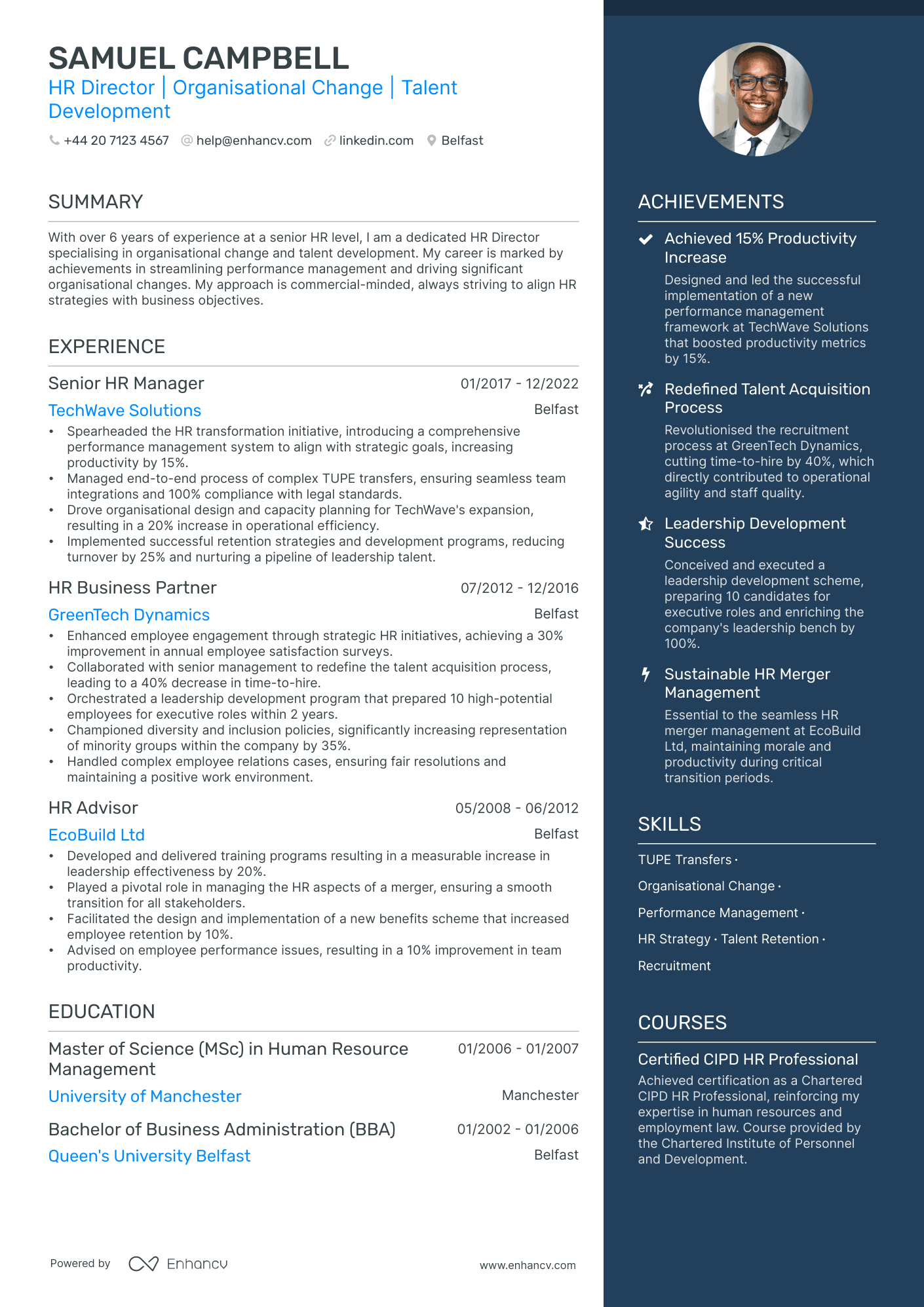 HR Director CV Examples & Guide for 2025