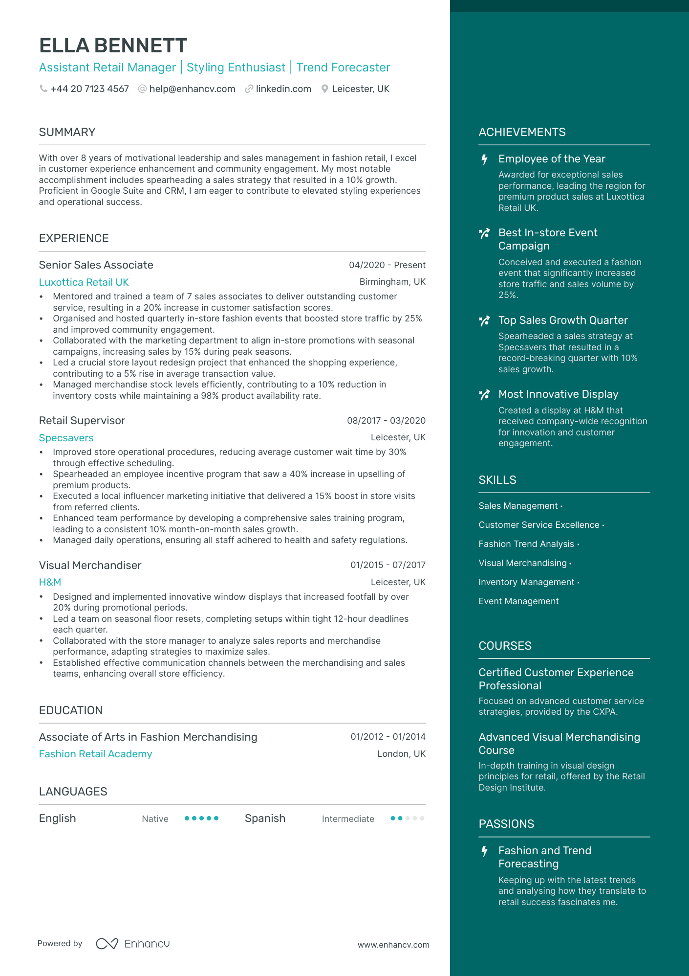 Retail Assistant Manager CV Examples & Guide for 2025