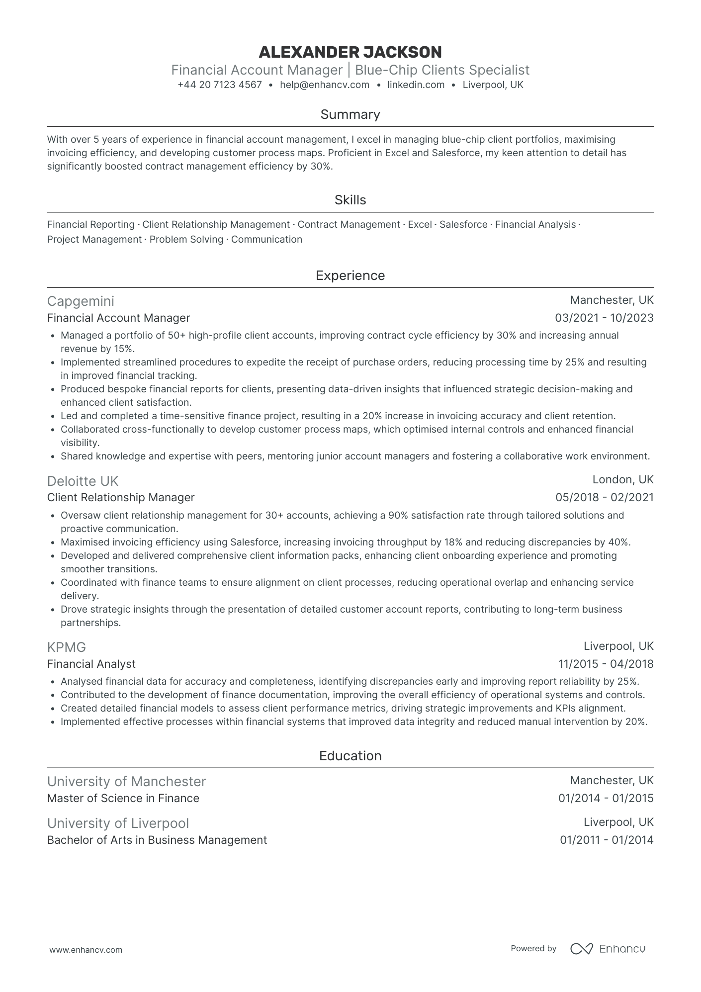 Account Manager CV Examples & Guide for 2026