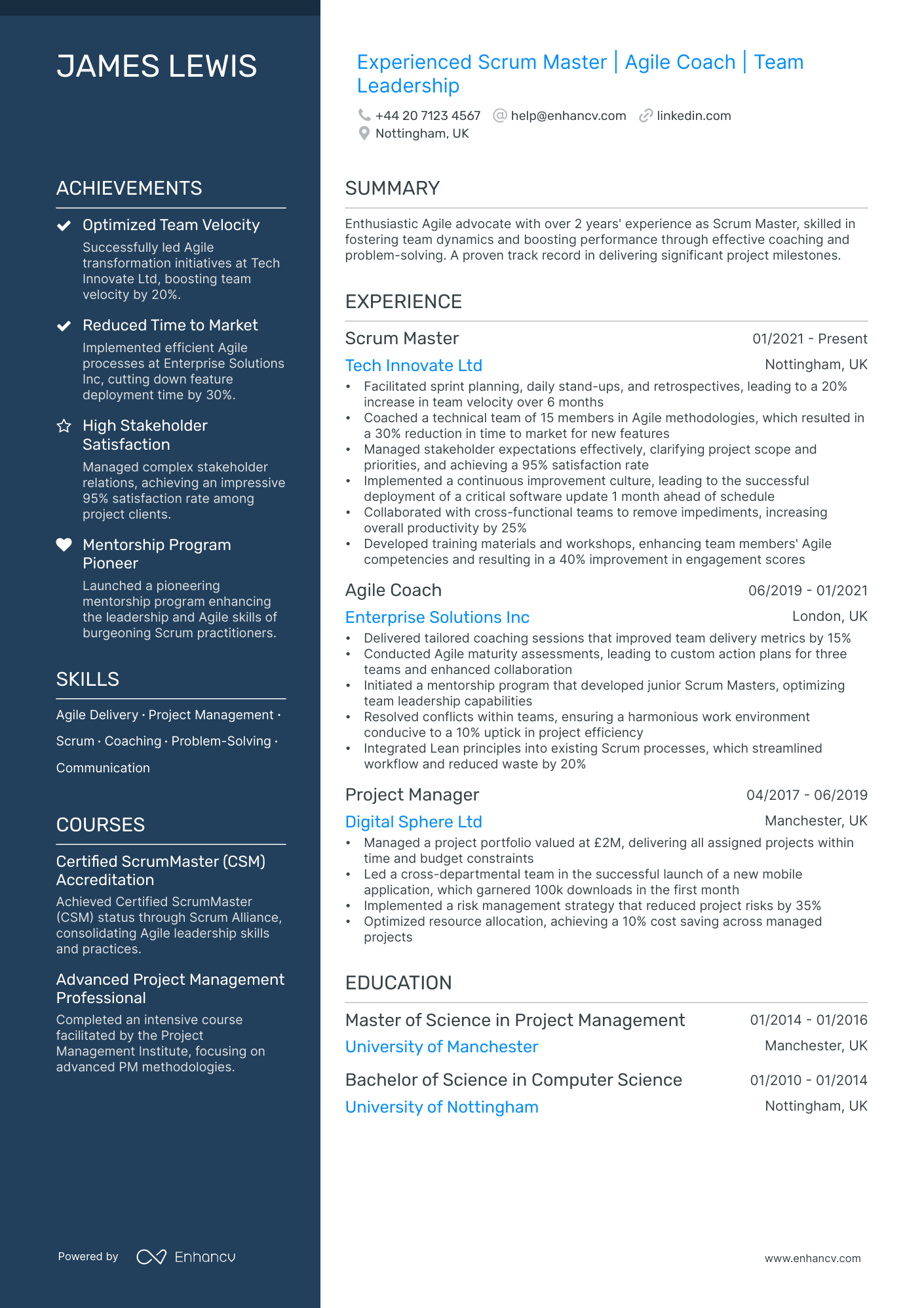 Scrum Master CV Examples & Guide for 2025