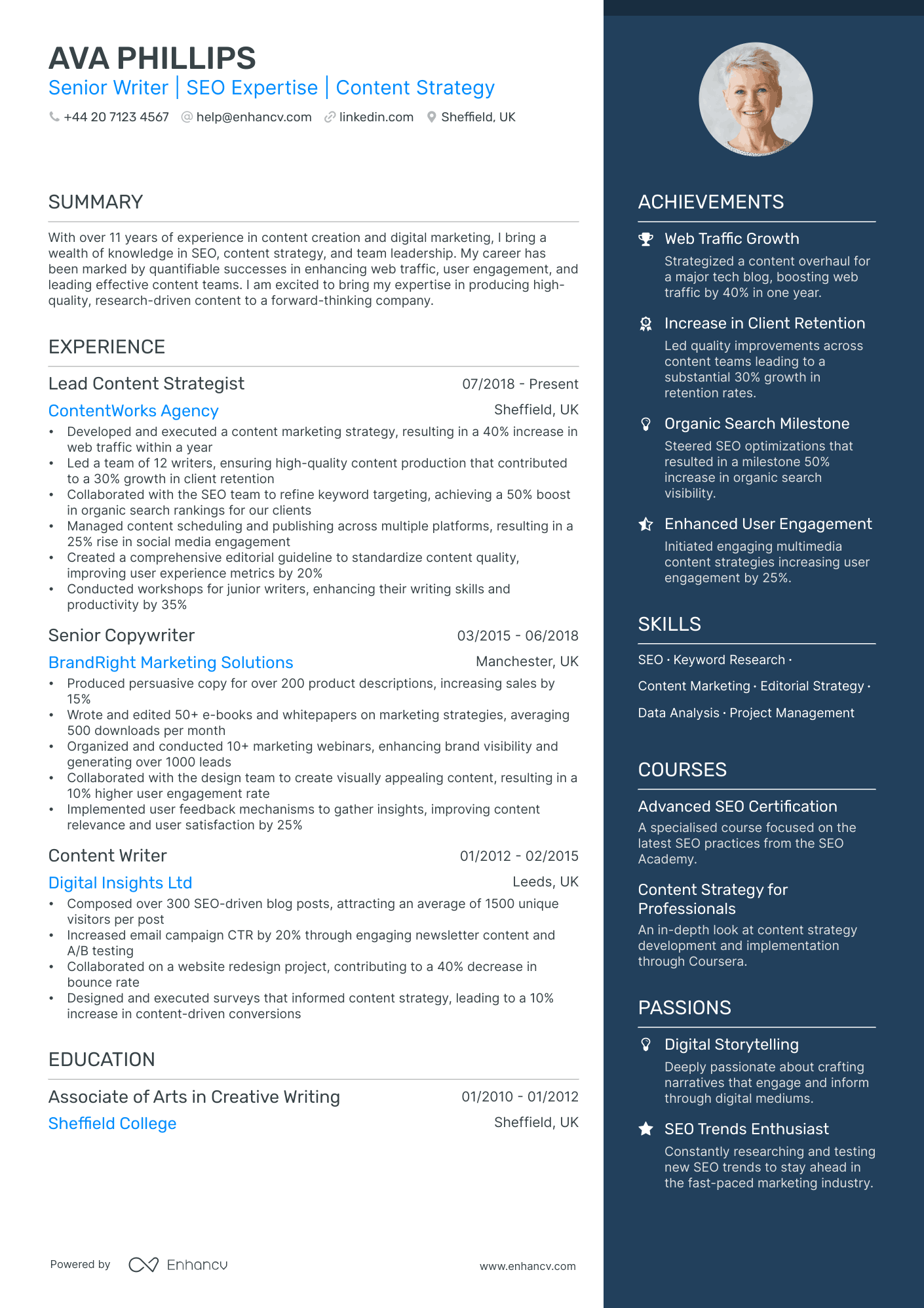 Writer CV Examples & Guide for 2025