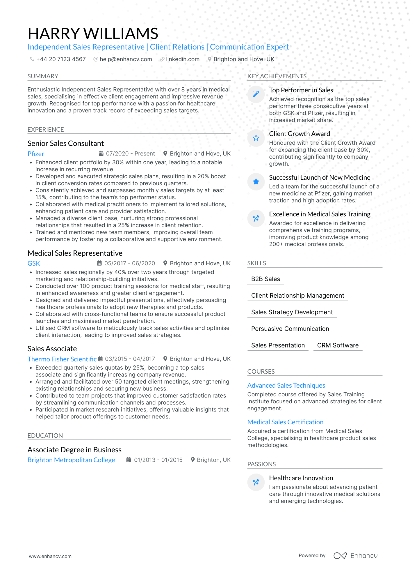 Medical Sales CV Examples & Guide for 2025