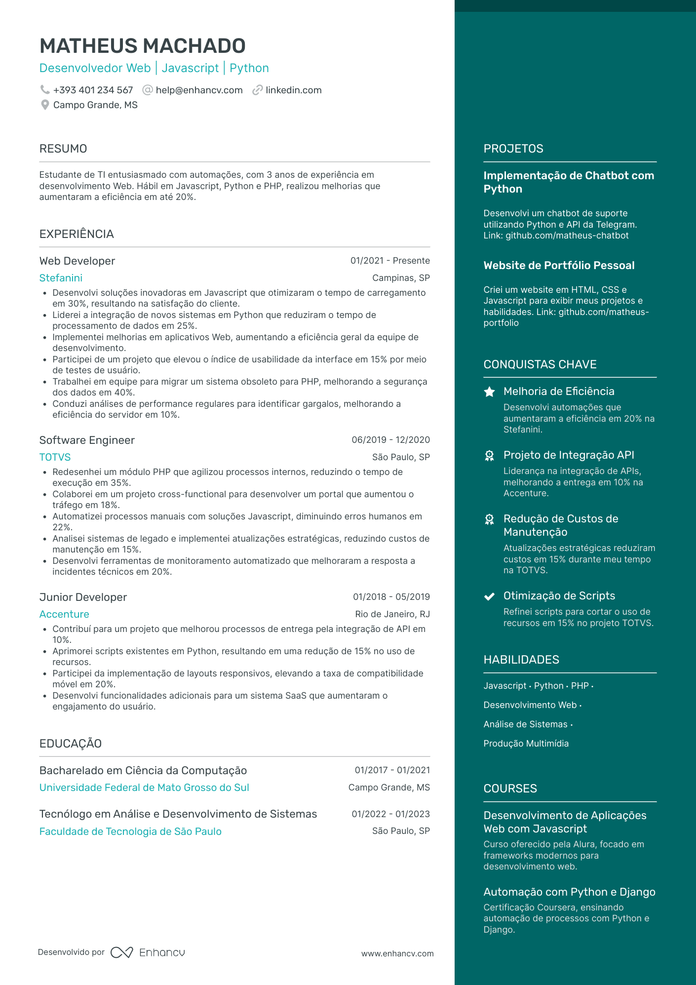 12 Exemplos de Currículo para Desenvolvedor que Conseguiram Emprego em 2026