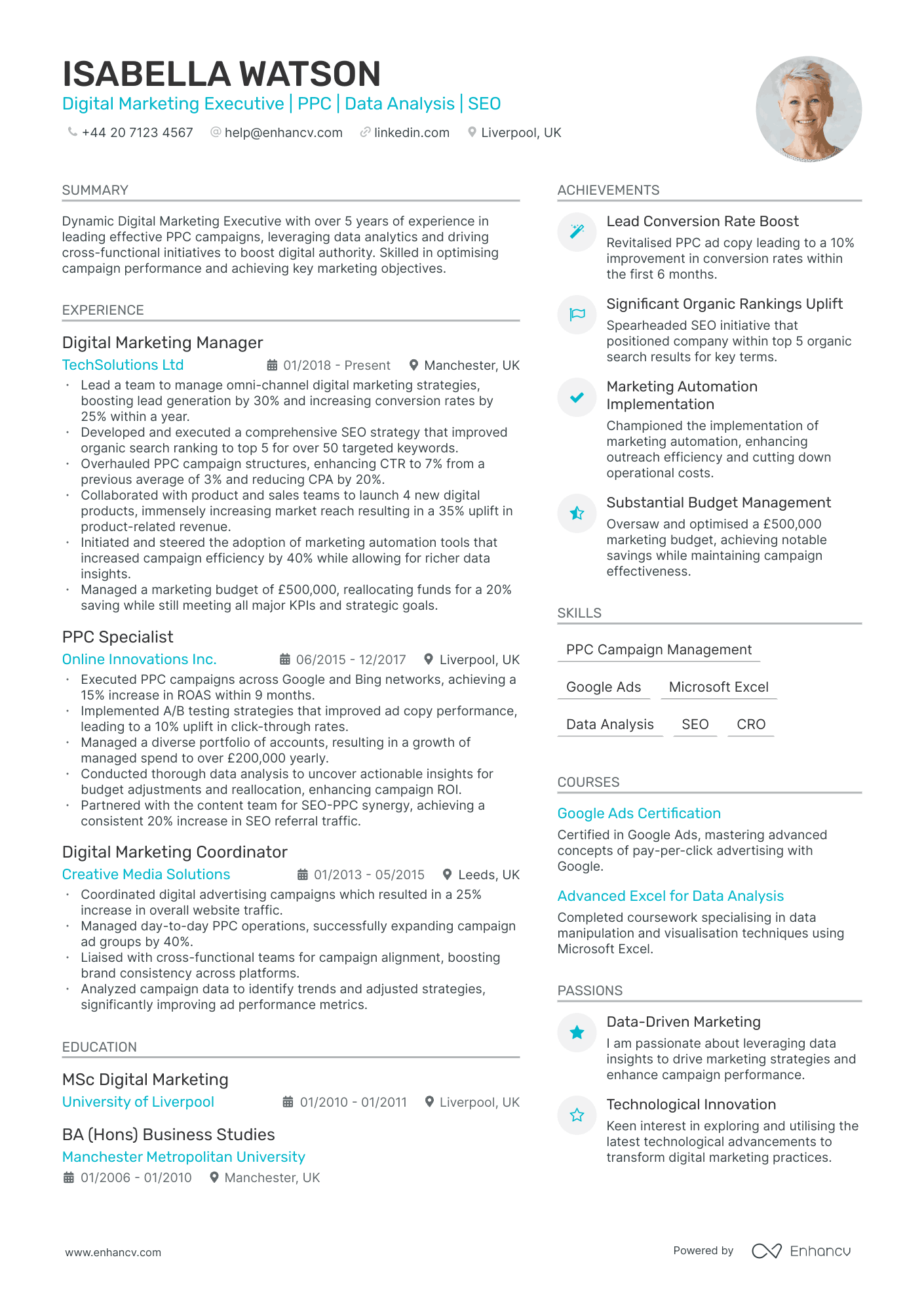 Digital Marketing CV Examples & Guide for 2025