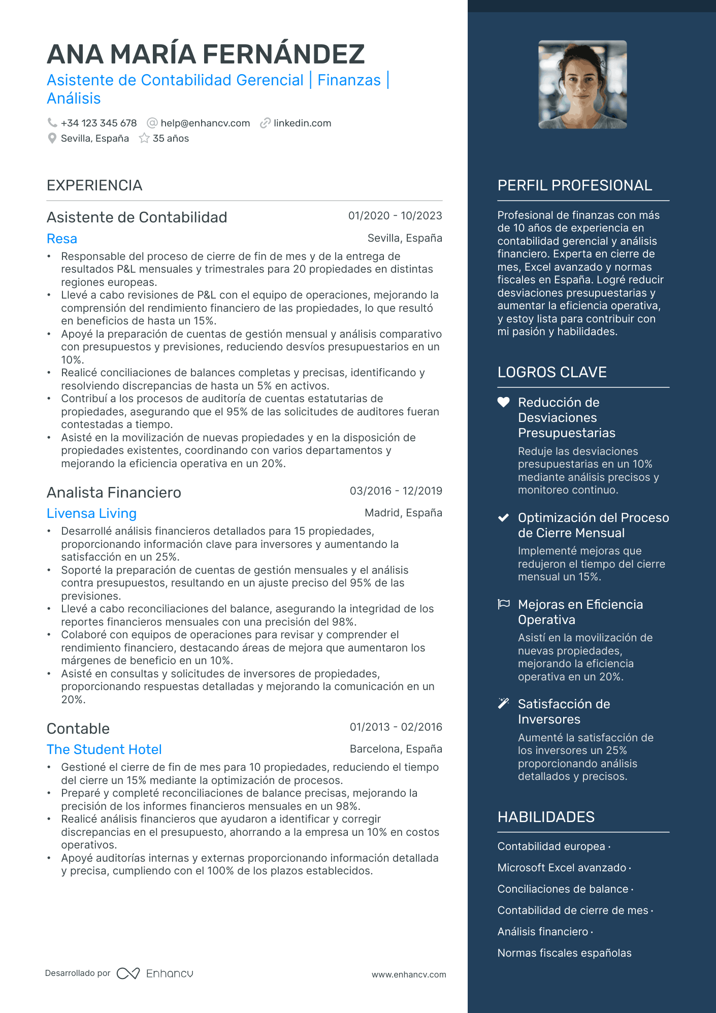 CV Contabilidad: Modelos y Ejemplos de Currículum Vitae