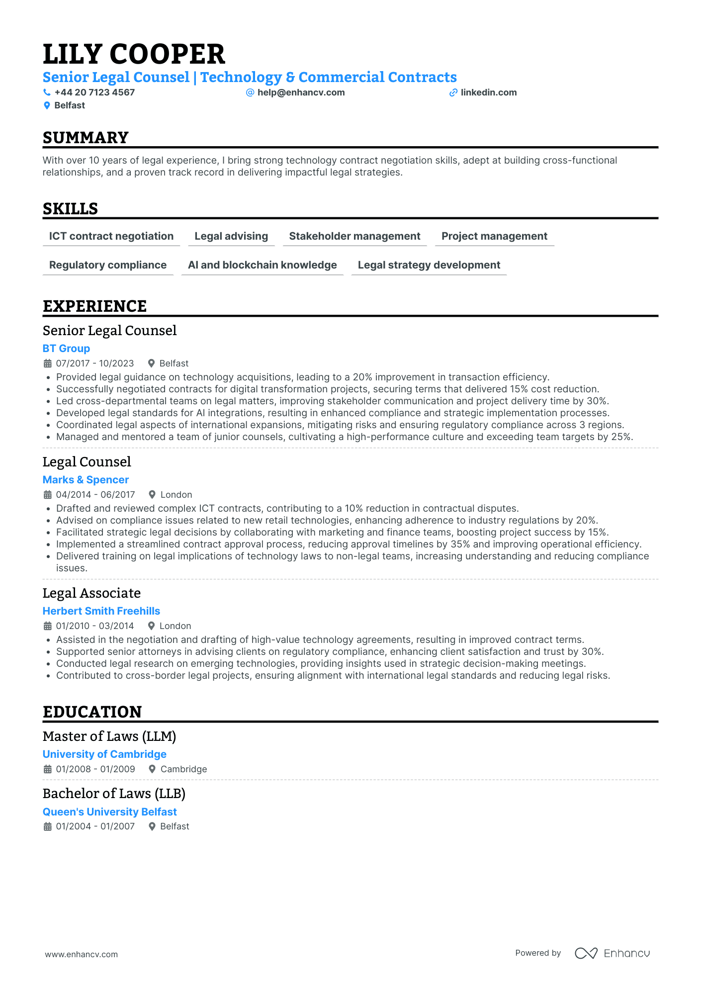 Legal CV Examples & Guide for 2026