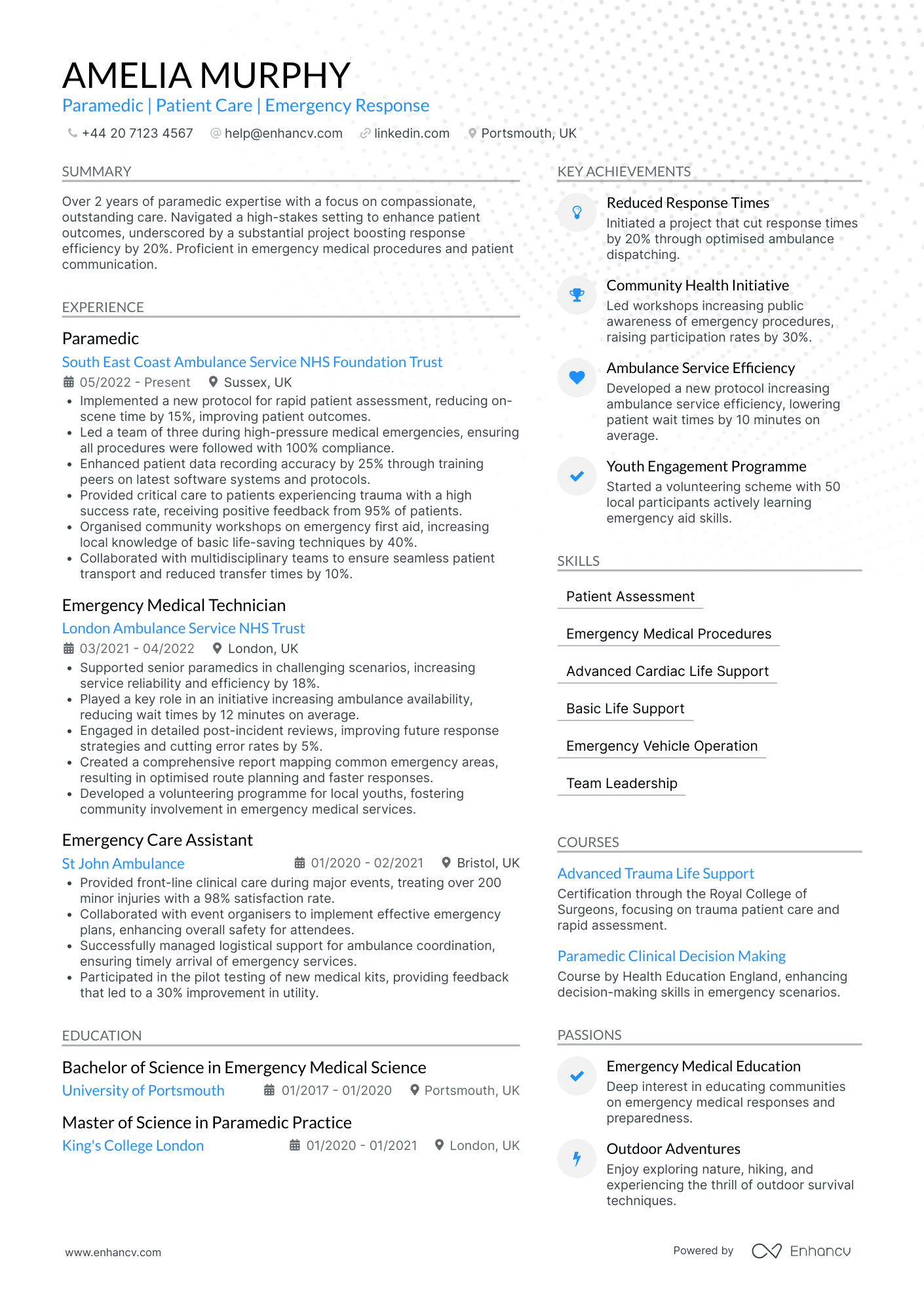 Paramedic CV Examples & Guide for 2026