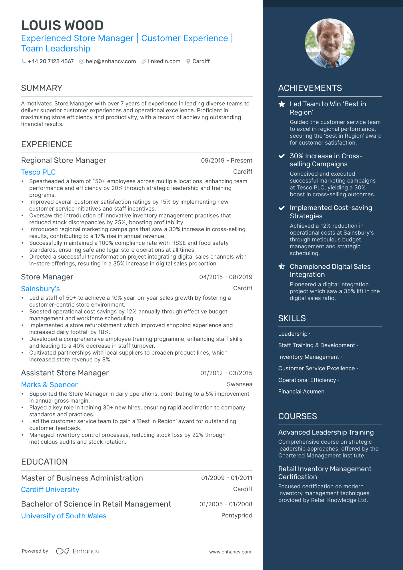 Store Manager CV Examples & Guide for 2025