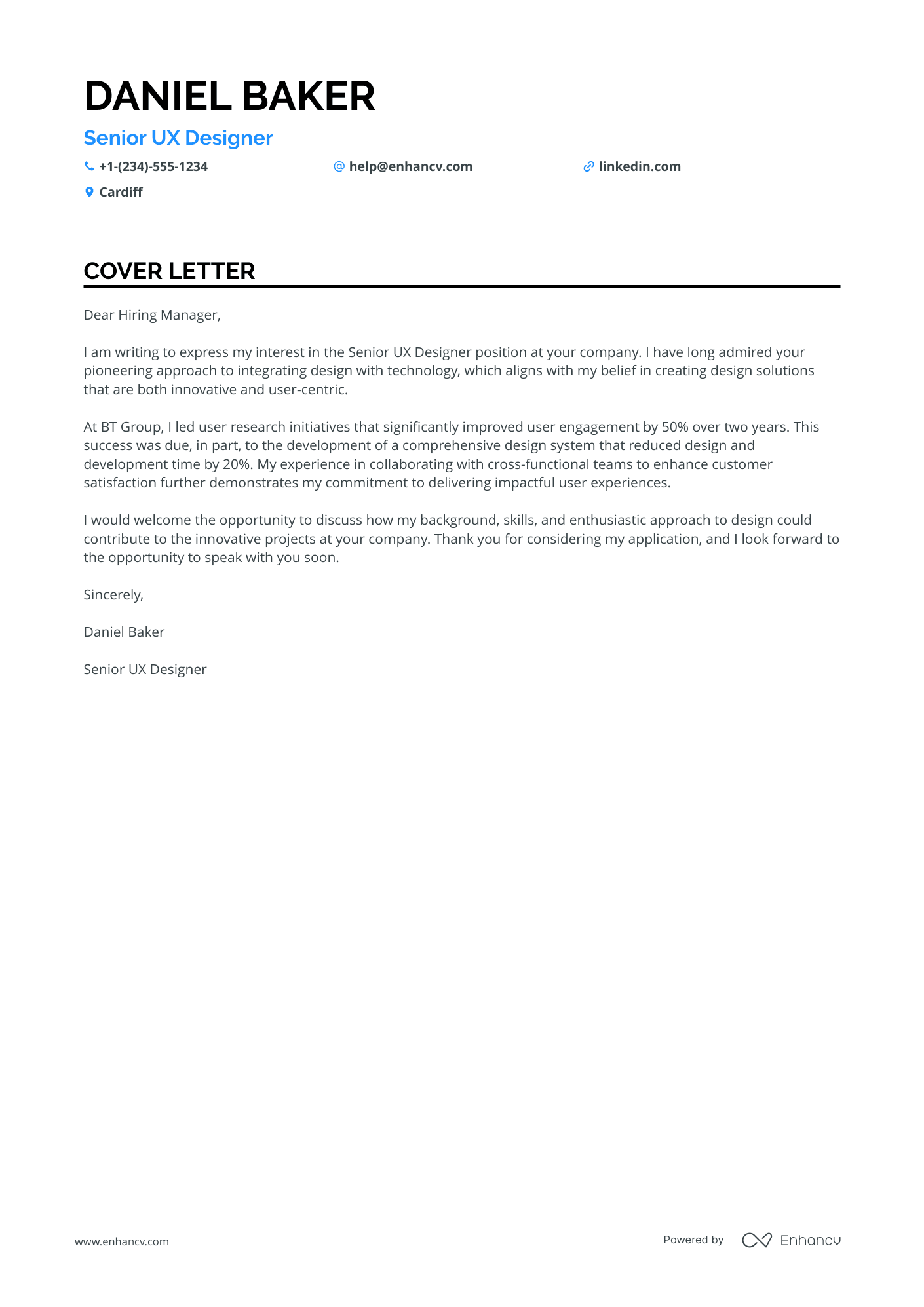 UX Designer Cover Letter Examples & Guide for 2025