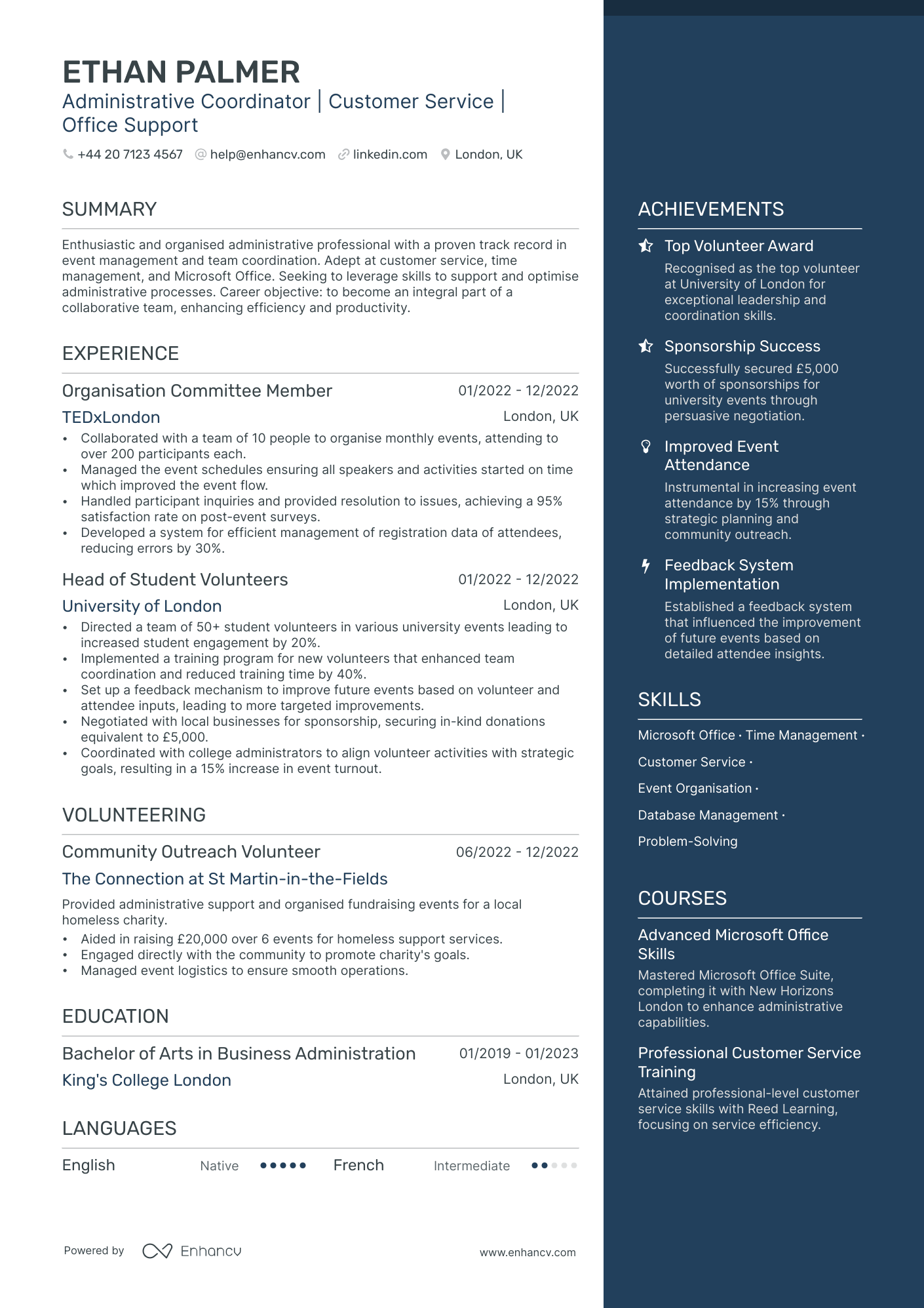 College CV Examples & Guide for 2025