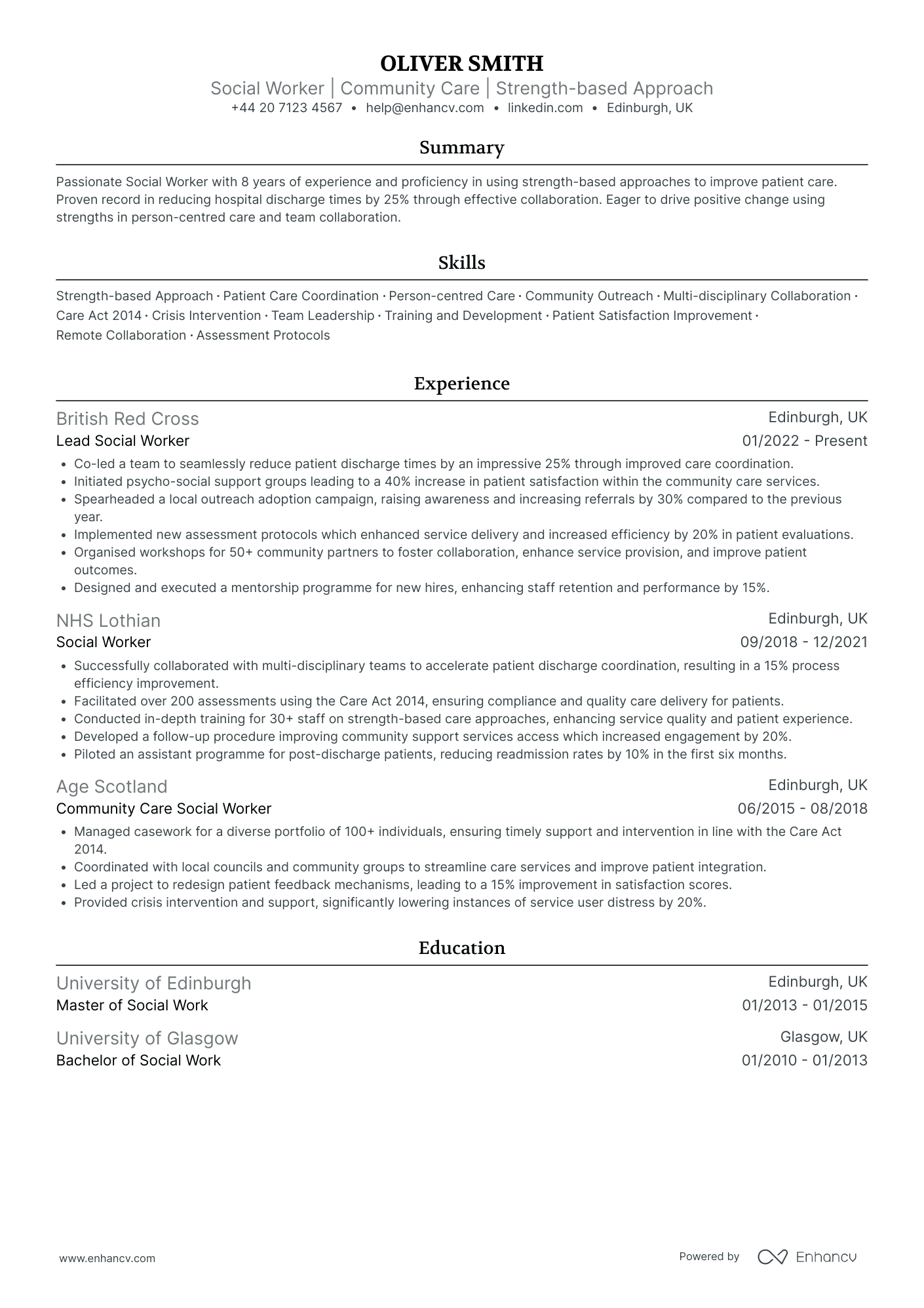 Social Worker CV Examples & Guide for 2026