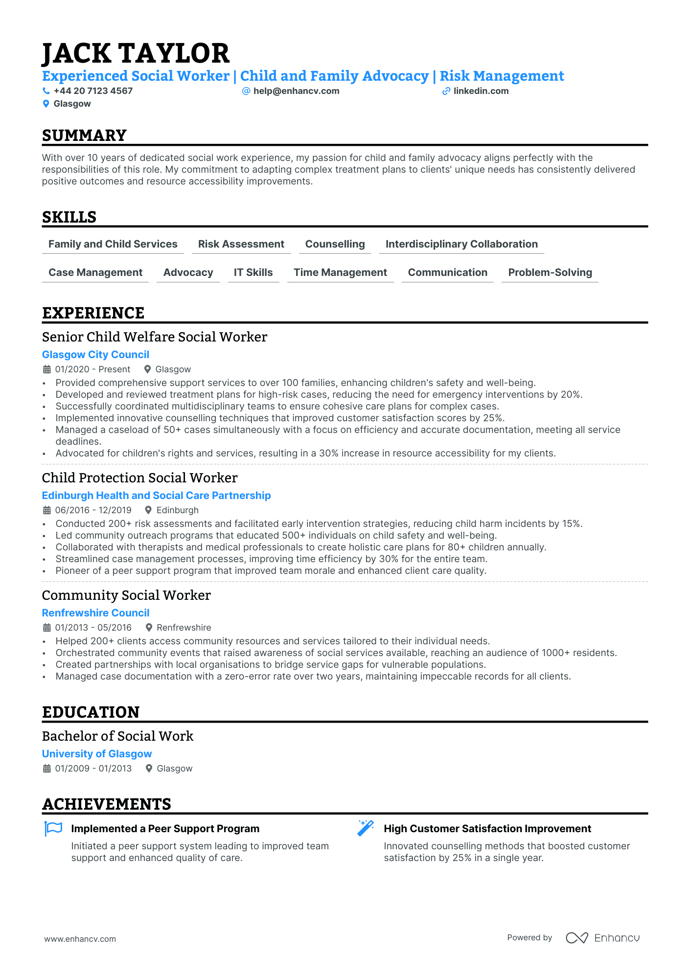 Social Worker CV Examples Guide For 2025 Social Worker CV Examples Guide For 2025