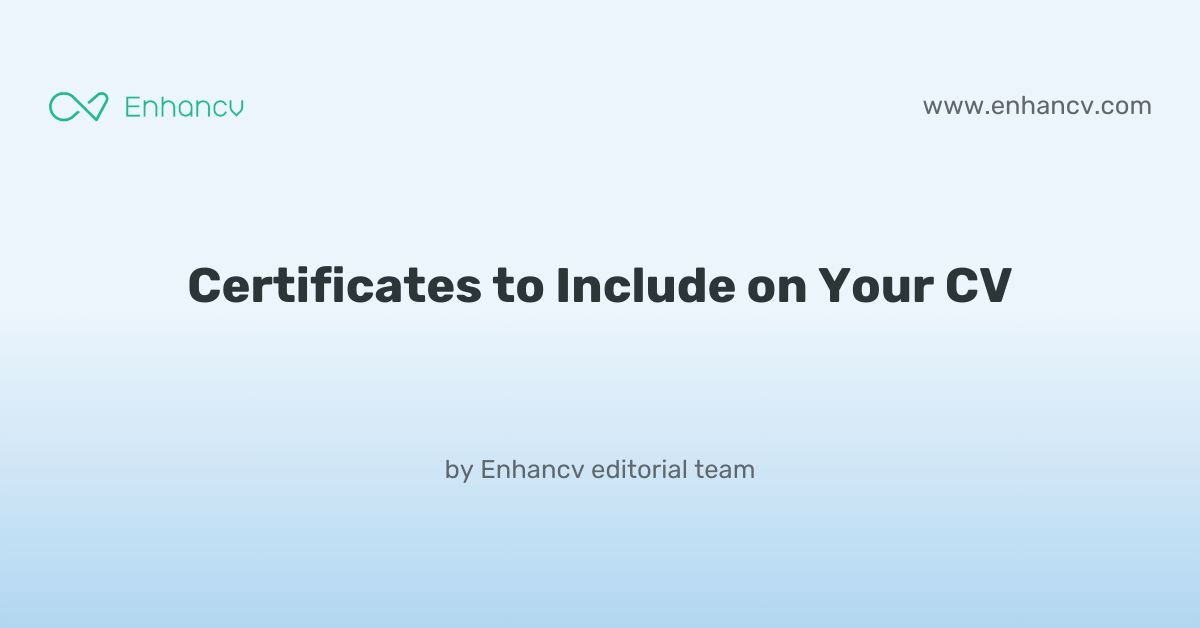 CV Certifications - Tips, Examples & Template to Use in 2024