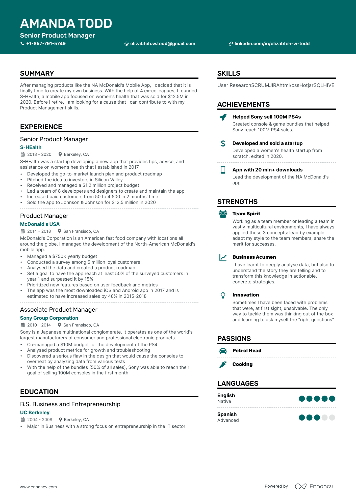 Free CV Templates to Tailor and Download as PDF in 2024 | Enhancv
