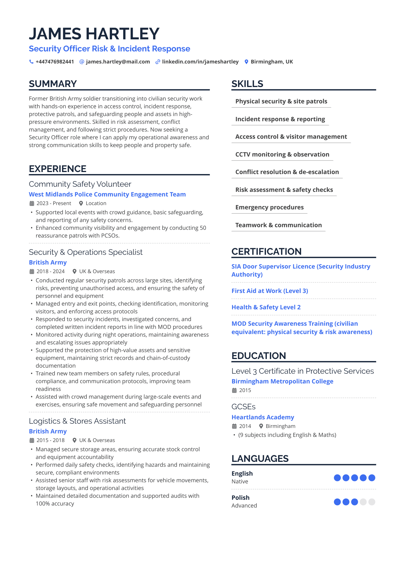 How to Write a British Army CV: Examples for Civilian and Forces Roles