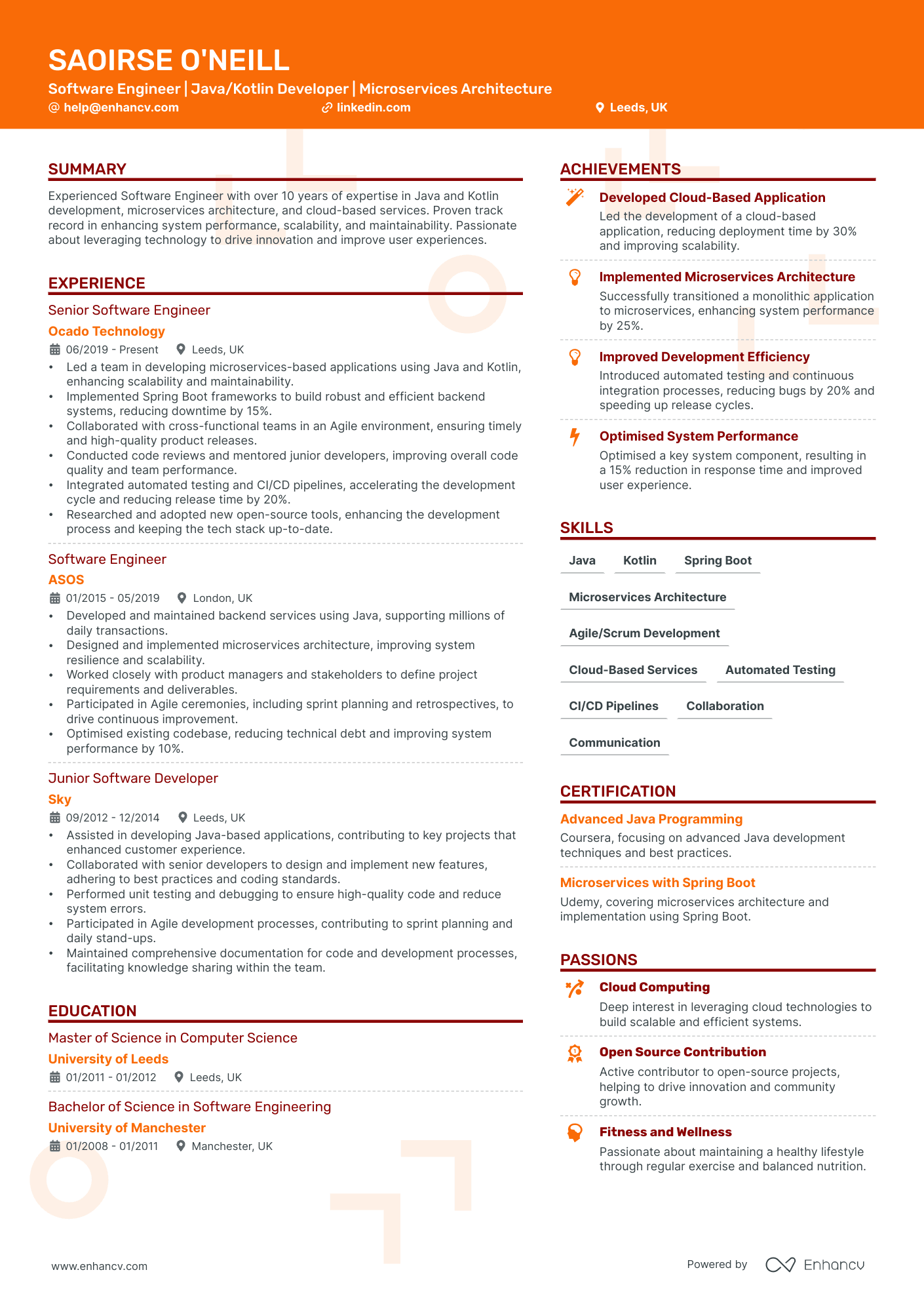 10+ Creative CV (Curriculum Vitae) Templates for the United Kingdom ...