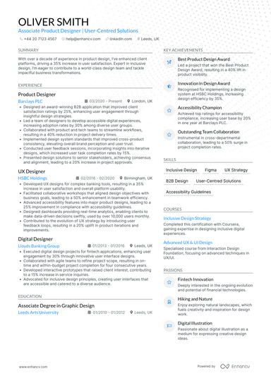 Product Designer CV Examples & Guide for 2026
