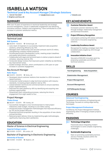Key Account Manager CV Examples & Guide for 2026