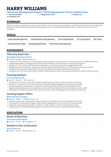 Supervisor CV Examples & Guide for 2026