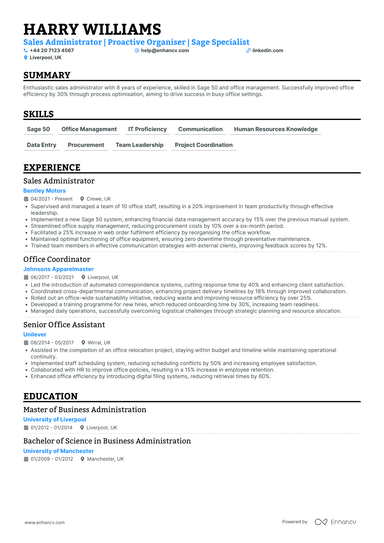 Office Administrator CV Examples & Guide for 2026