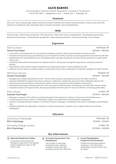 Psychologist CV Examples & Guide for 2026