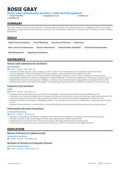 Cyber Security CV Examples & Guide for 2026