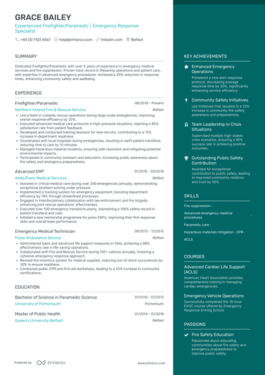 Firefighter CV Examples & Guide for 2026