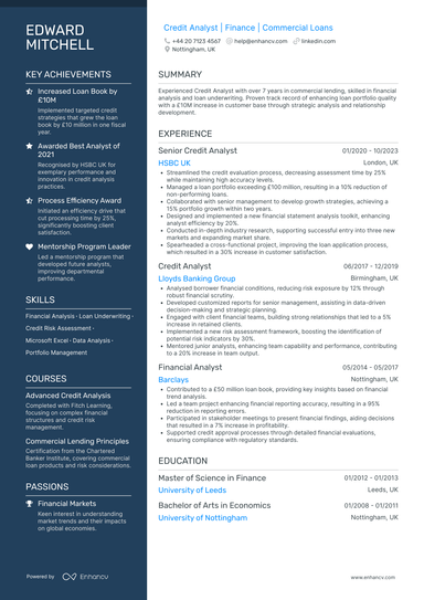 Credit Analyst CV Examples & Guide for 2026