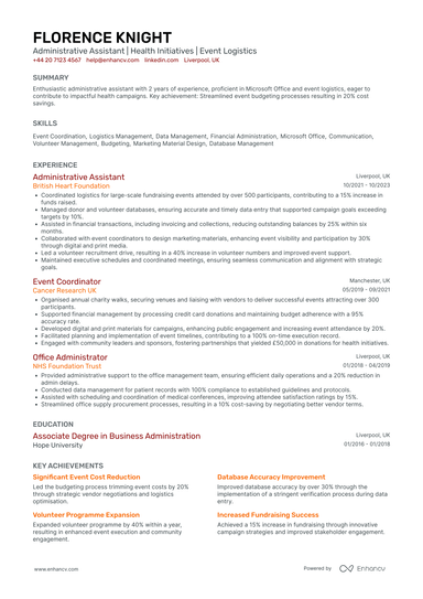 Administrative Assistant CV Examples & Guide for 2026