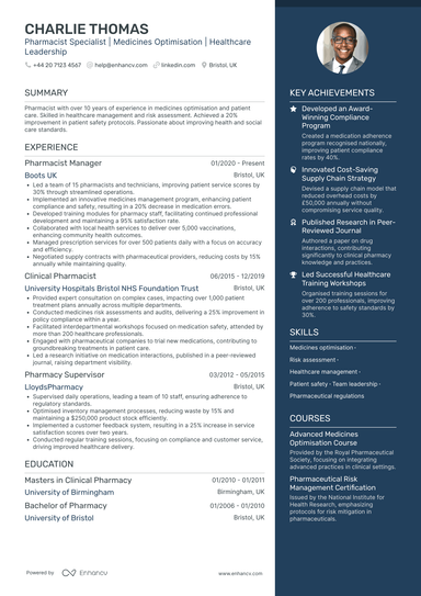 Pharmacist CV Examples & Guide for 2026
