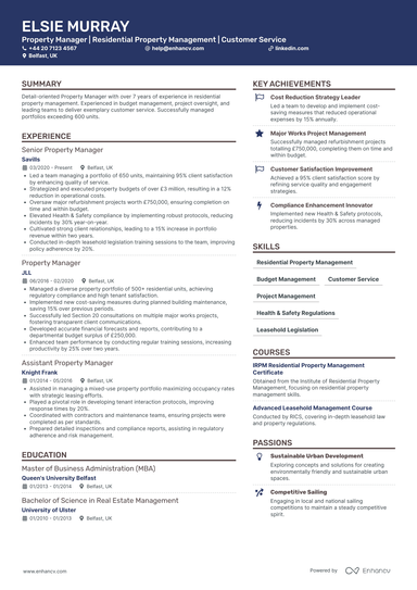 Property Manager CV Examples & Guide for 2026