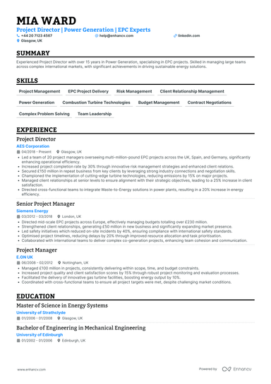 Construction Manager CV Examples & Guide for 2026