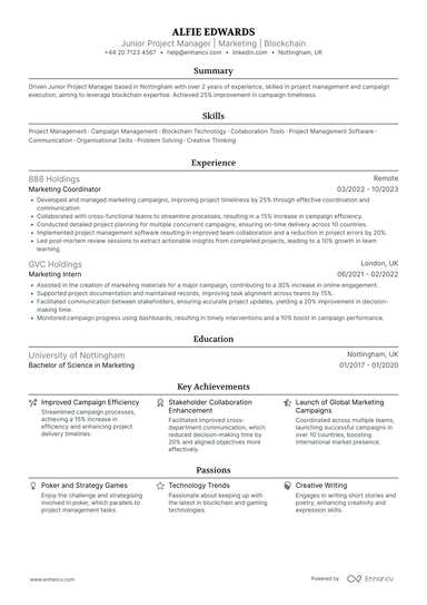 Project Manager CV Examples & Guide for 2026