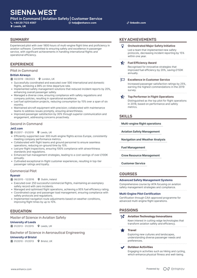Pilot CV Examples & Guide for 2026