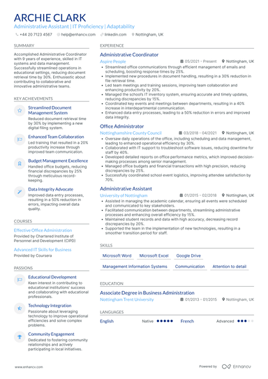 Administrative Assistant CV Examples & Guide for 2026