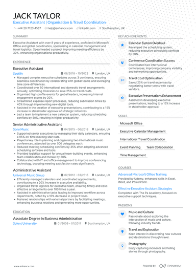 Executive Assistant CV Examples & Guide for 2026