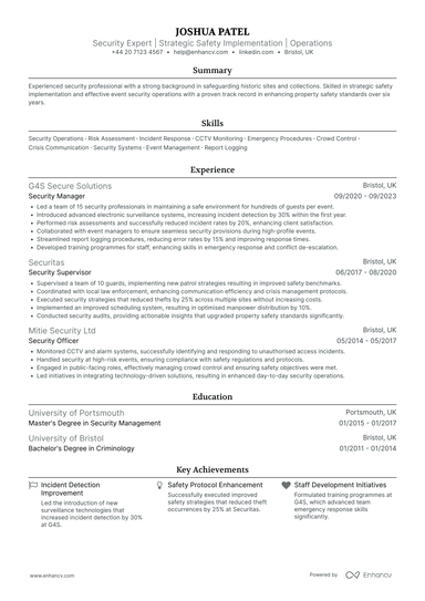 Security Guard CV Examples & Guide for 2026