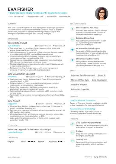 Power Bi CV Examples & Guide for 2025