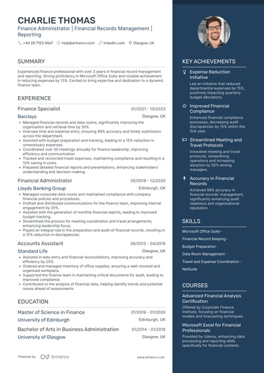 Finance CV Examples & Guide for 2026