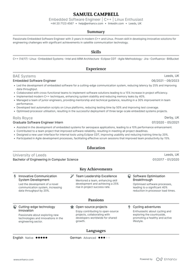 Software Engineer CV Examples & Guide for 2025
