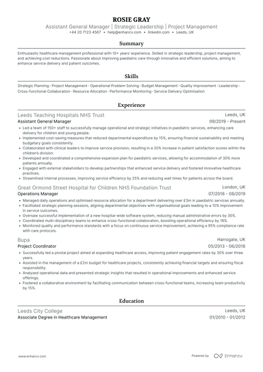 General Manager CV Examples & Guide for 2026