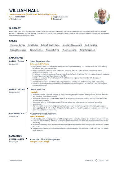 Shop Assistant CV Examples & Guide for 2026