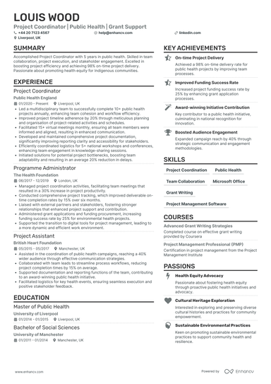 Project Coordinator CV Examples & Guide for 2026