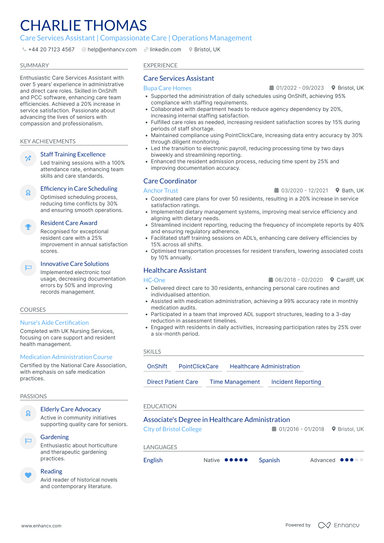 Care Assistant CV Examples & Guide for 2026